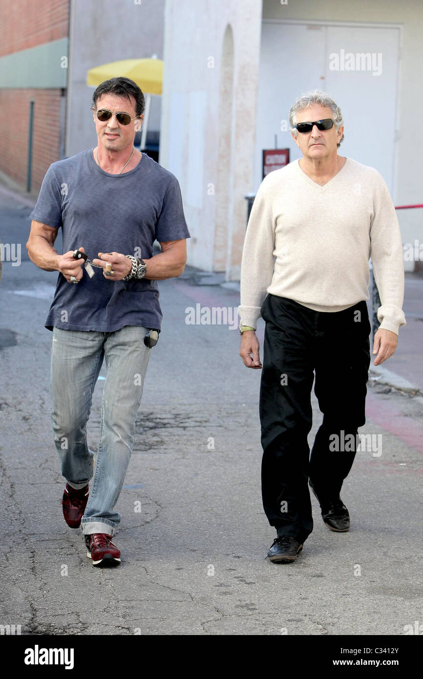 Sylvester stallone and brother frank stallone hi-res stock photography ...