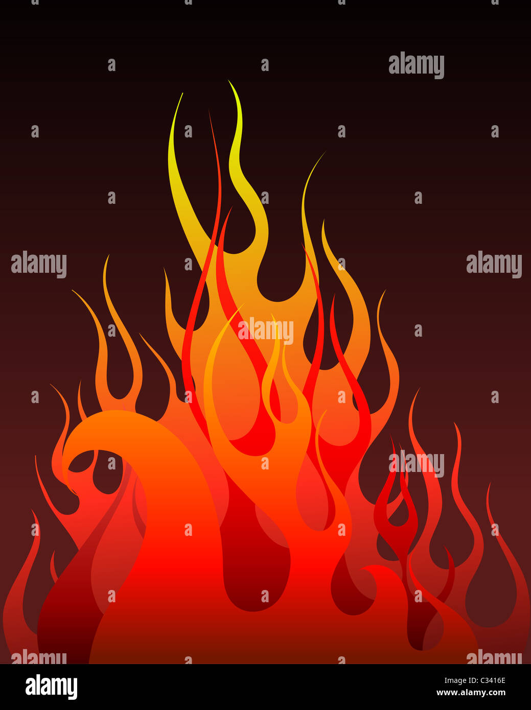 Inferno fire vector background for design use Stock Photo - Alamy