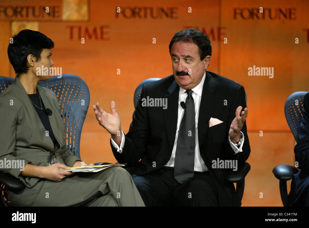 Stephanie Mehta and Solomon Trujillo, CEO Telstra Corporation at the ...