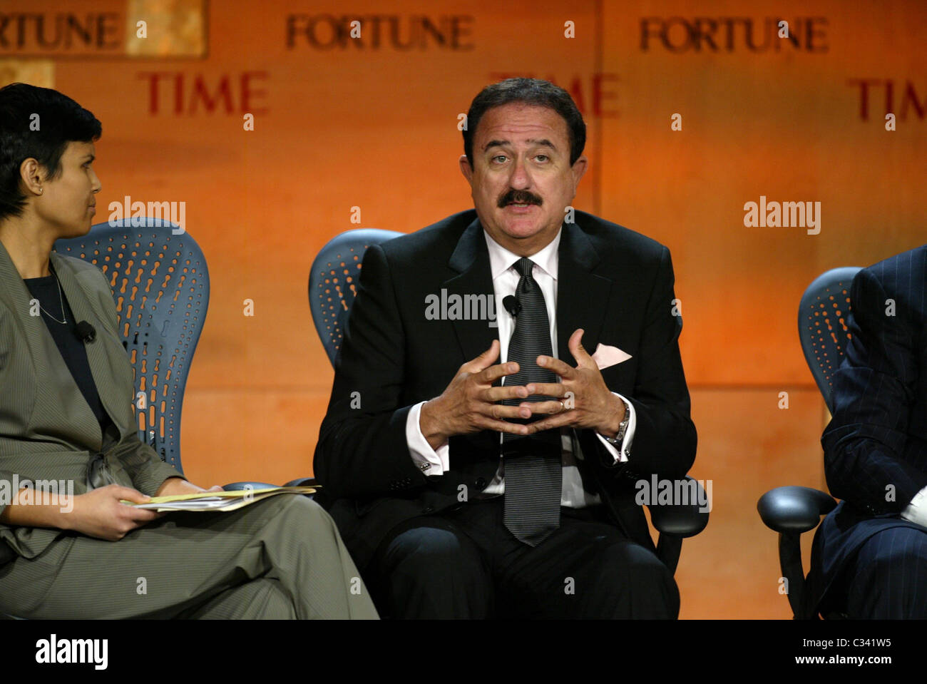 Stephanie Mehta and Solomon Trujillo, CEO Telstra Corporation at the ...