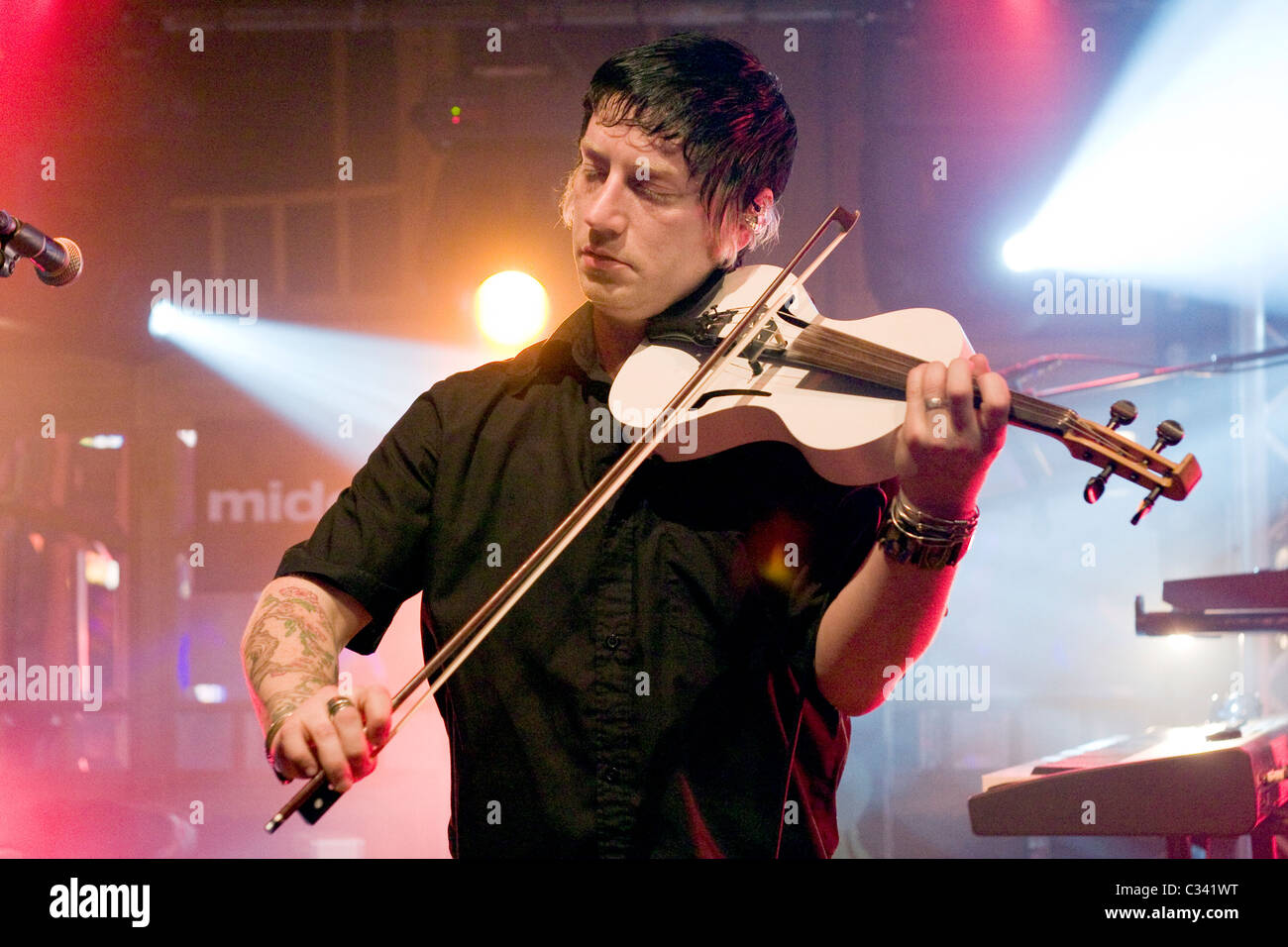 Ryan Delahoussaye of Blue October performs at the MIDEM music event ...