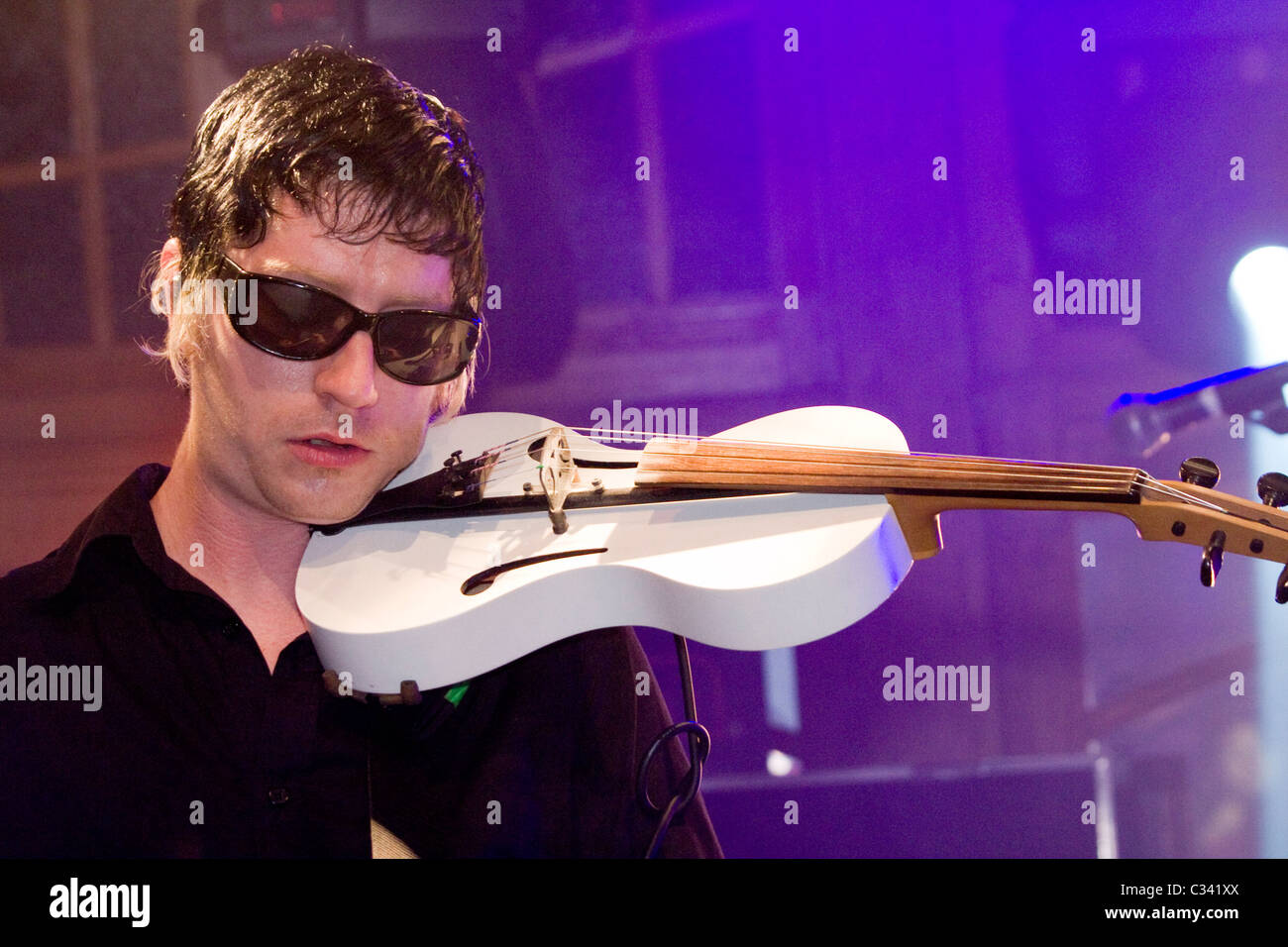 Ryan Delahoussaye of Blue October performs at the MIDEM music event ...
