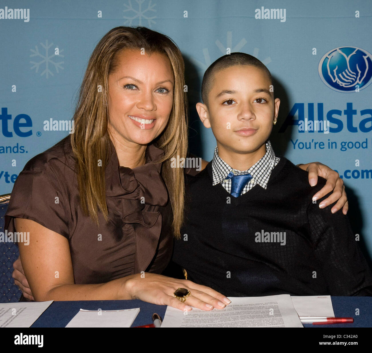 Vanessa Williams and her son Devin Hervey attend 'Allstate Parent-Teen ...