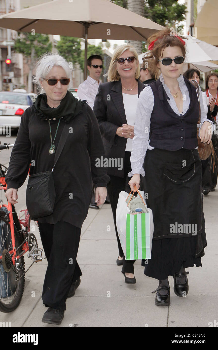 Helena Bonham Carter leaving Prego Ristorante in Beverly Hills with ...