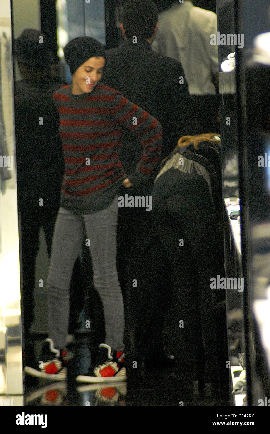 Samantha Ronson checks out her girlfriend Lindsay Lohan as they shop at ...