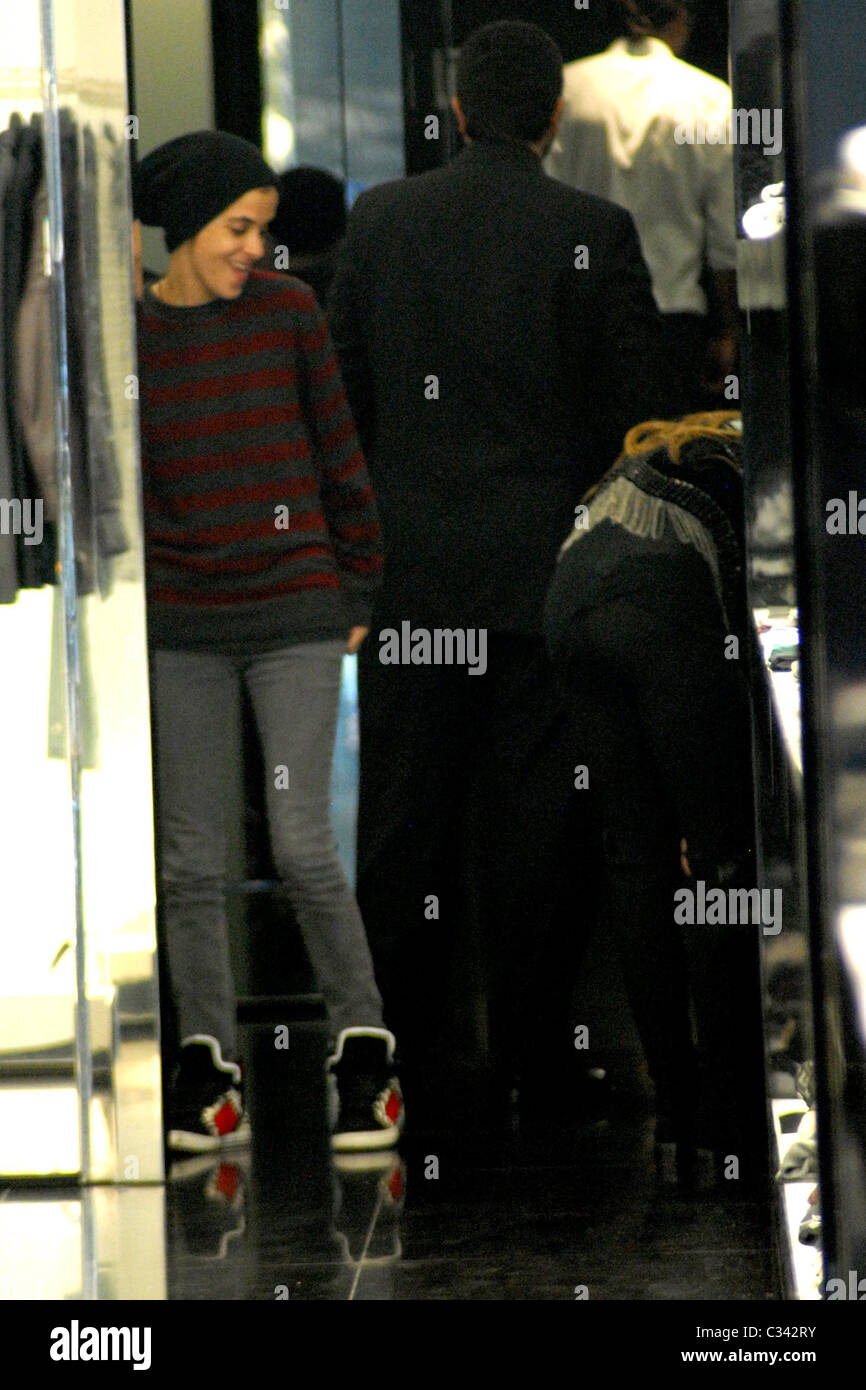 Samantha Ronson checks out her girlfriend Lindsay Lohan as they shop at ...