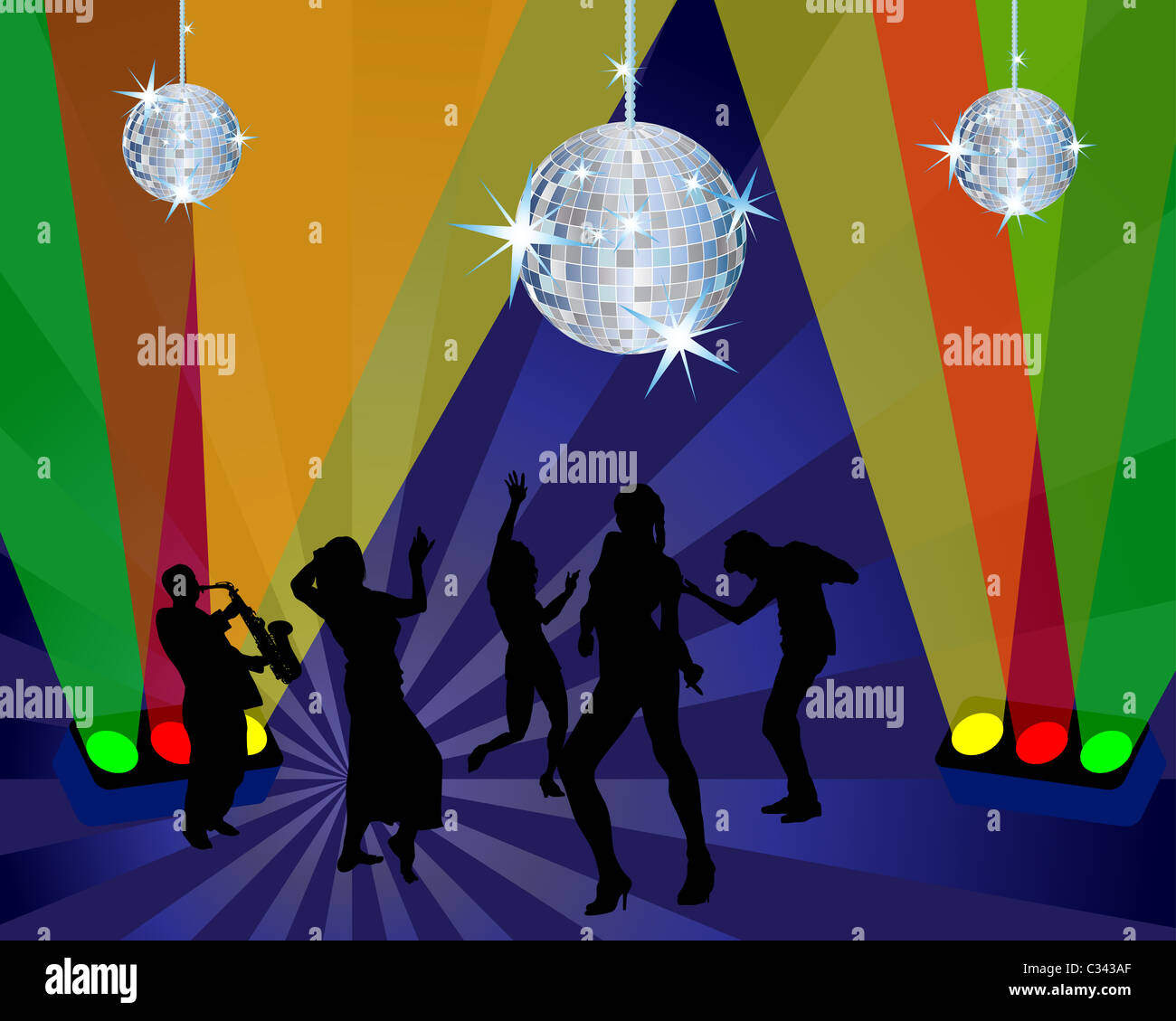 Disco dancer. Vector illustration for design use Stock Photo - Alamy