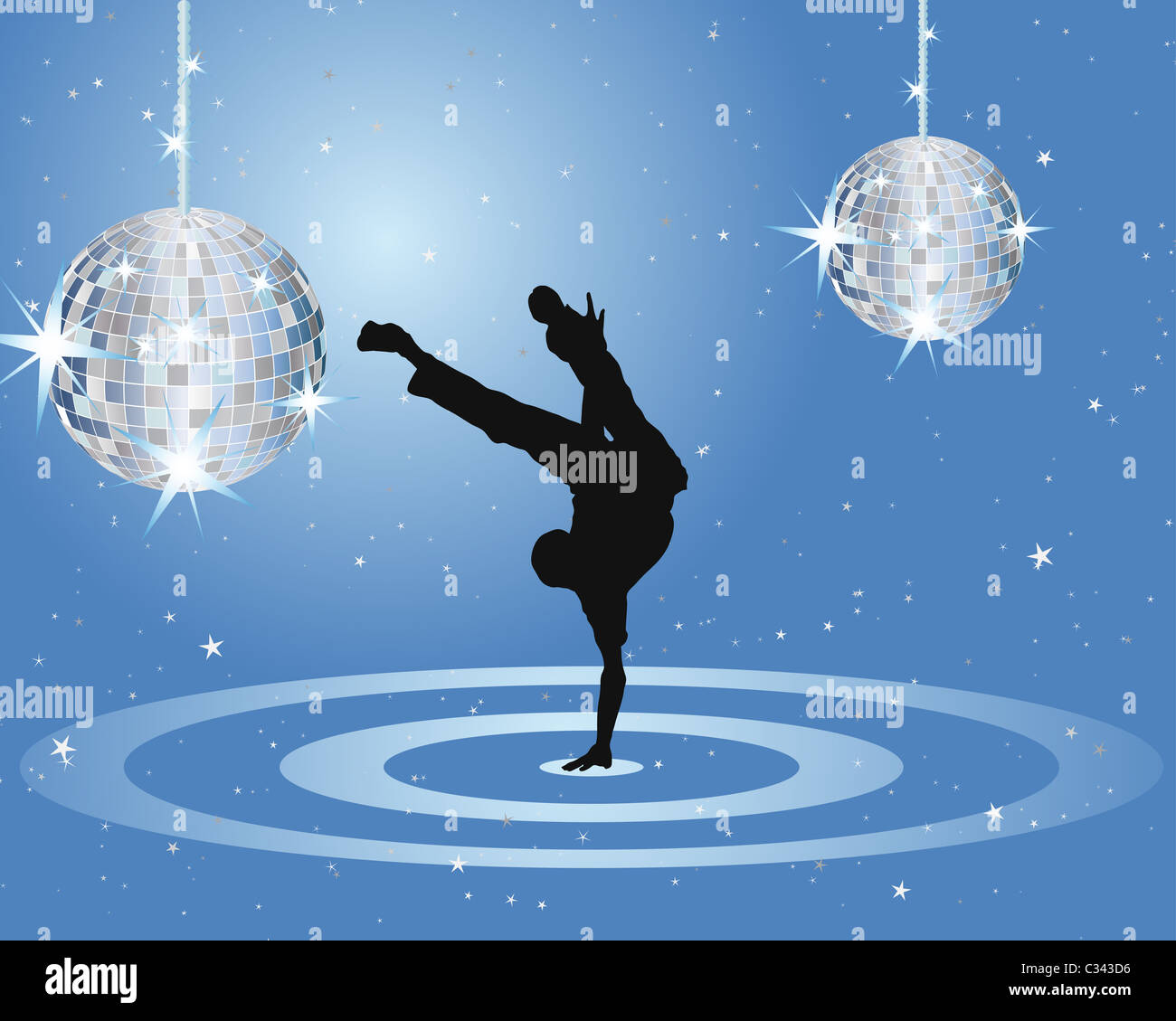 Disco dancer. Vector illustration for design use Stock Photo - Alamy