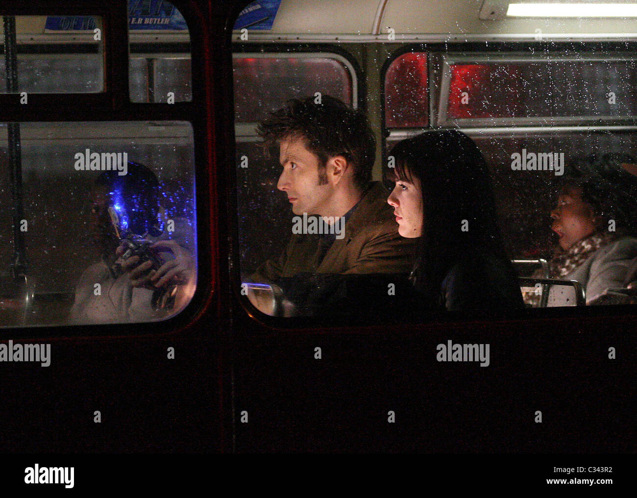 Michelle Ryan and David Tennant filming the 'Doctor Who' Easter special ...