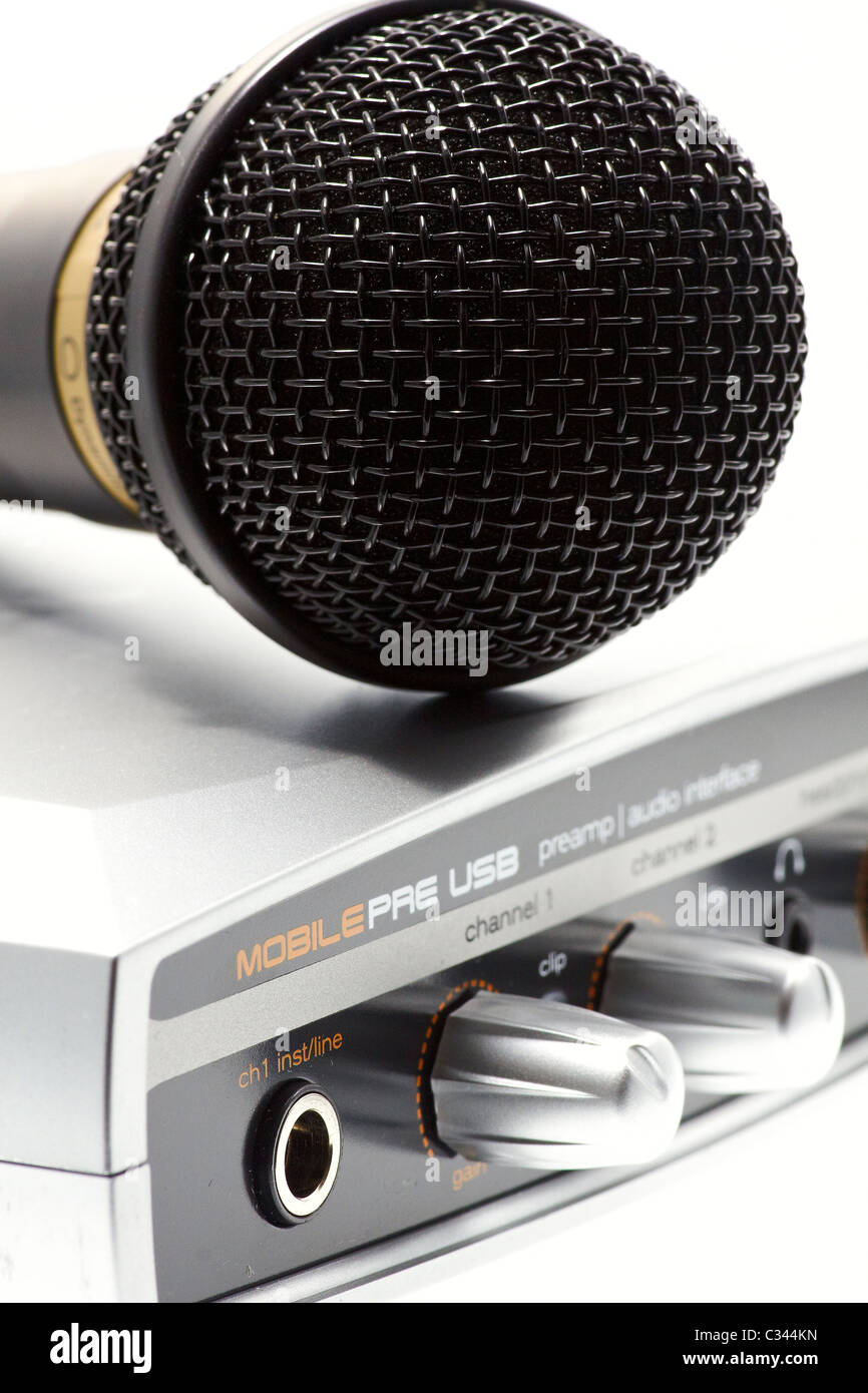 audio equipment for studio sound recording playback Stock Photo - Alamy
