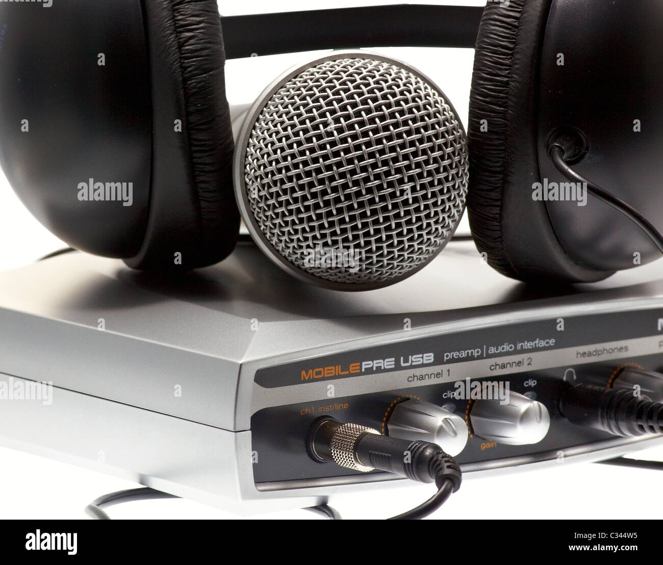 audio equipment for studio sound recording playback Stock Photo - Alamy
