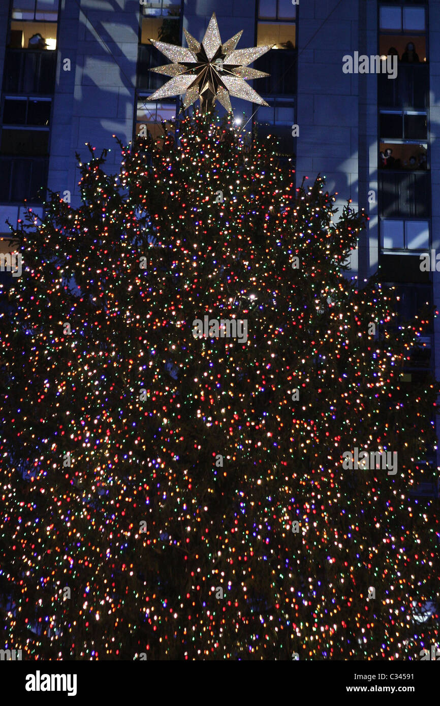 72-foot-tall Norway spruce Christmass tree with the Swarovski star 76th ...