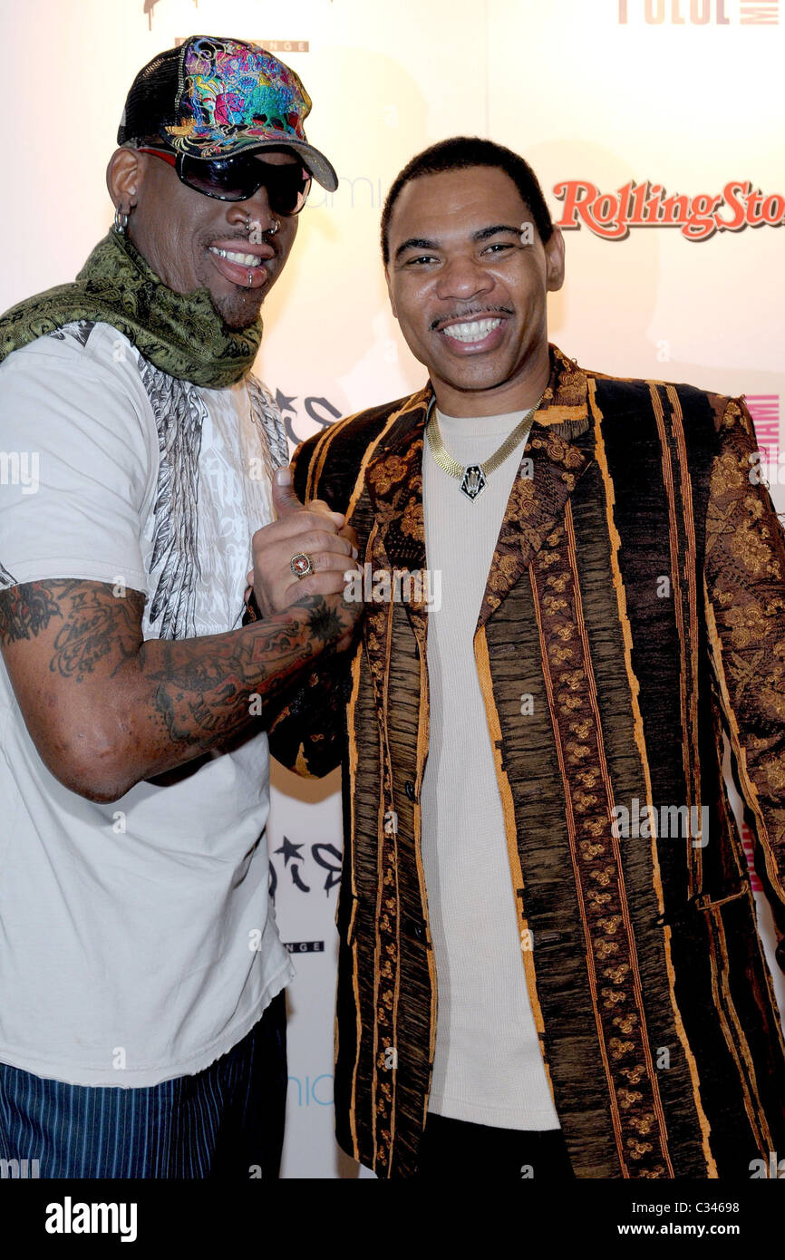 Dennis Rodman and Lenny Moore Rolling Stone Magazine Party at Louis Bar ...