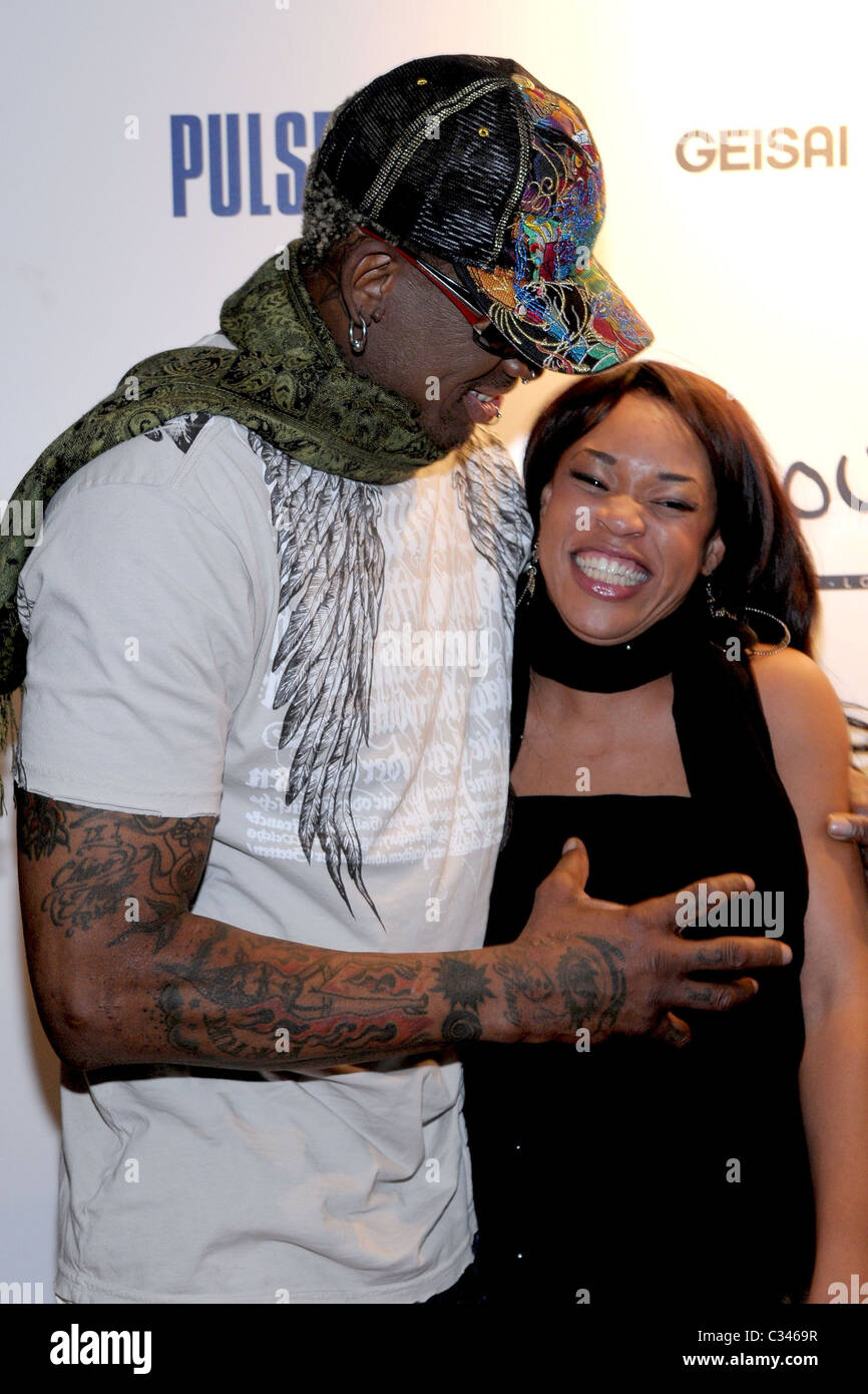 Dennis Rodman and Guest Rolling Stone Magazine Party at Louis Bar ...