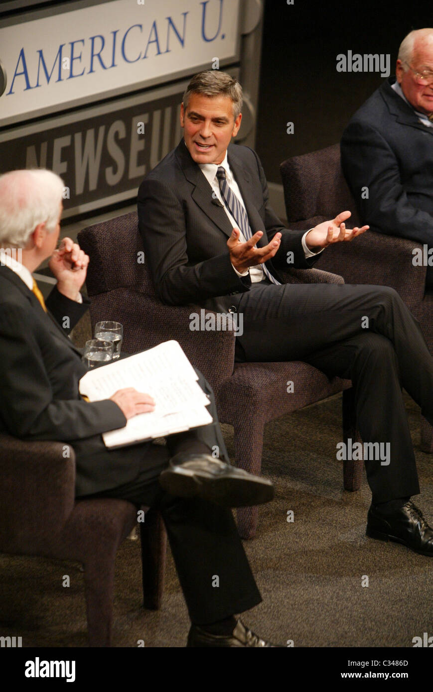 Nick Clooney, George Clooney and Bill Small at the Newseum and the ...