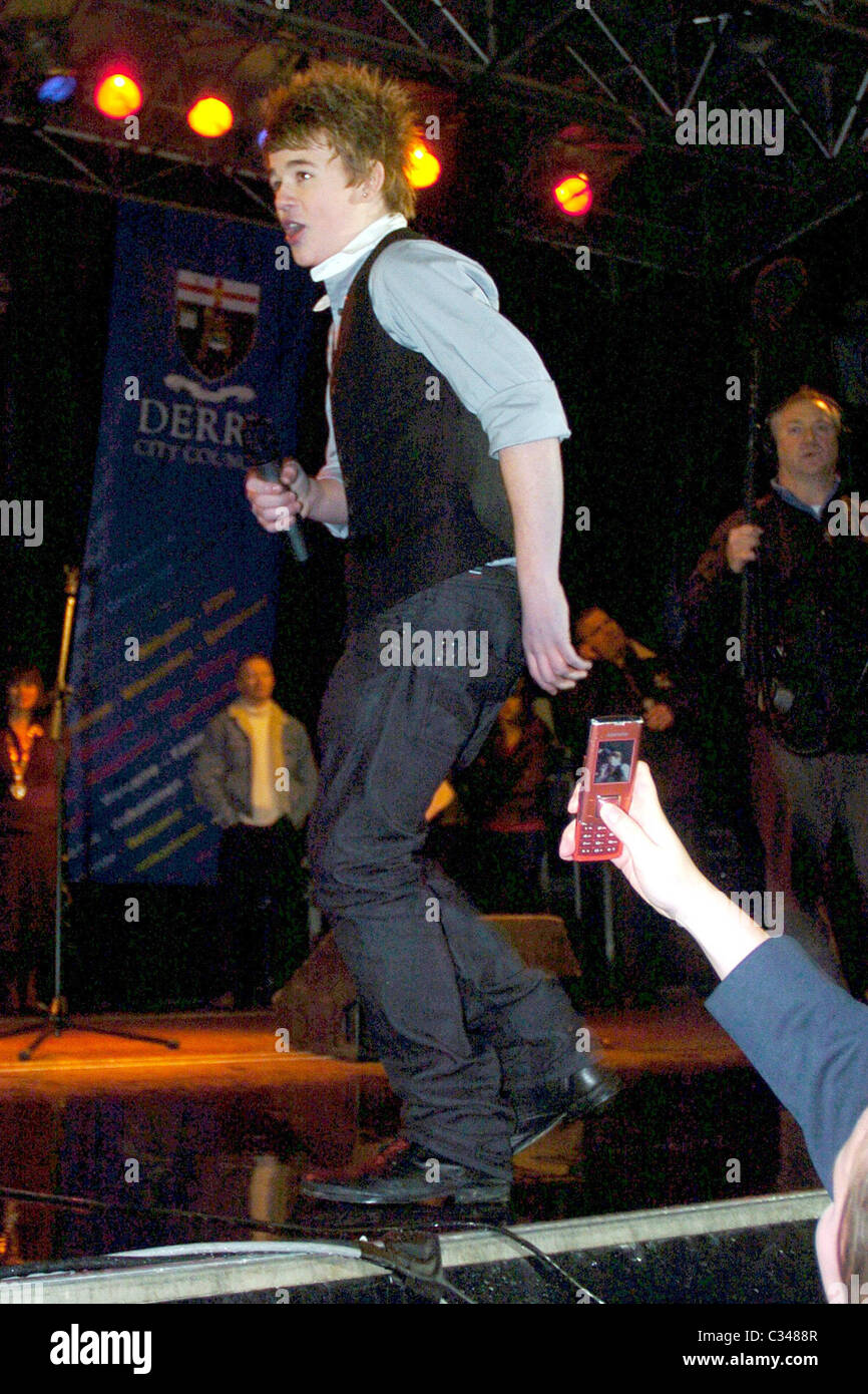 Eoghan Quigg The X Factor contestant performing a homecoming gig at ...