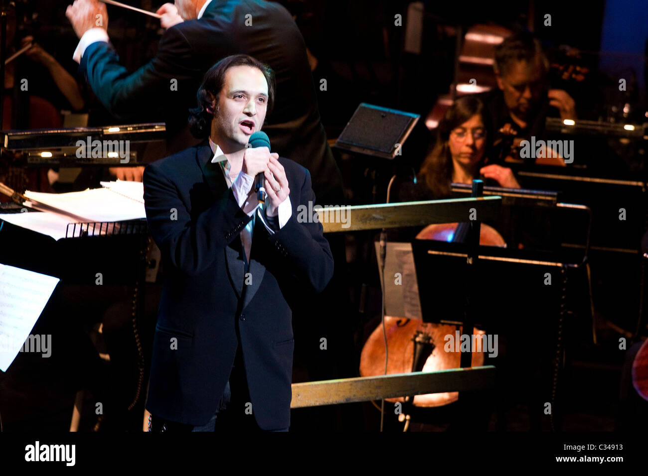 Drew Sarich performing at the 'BBC Radio celebrates the music of Disney ...