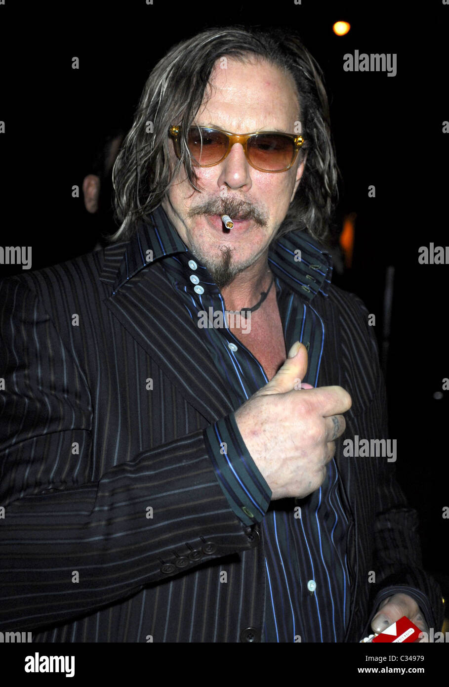 Mickey Rourke arrives to the screening of The Wrestler New York City ...