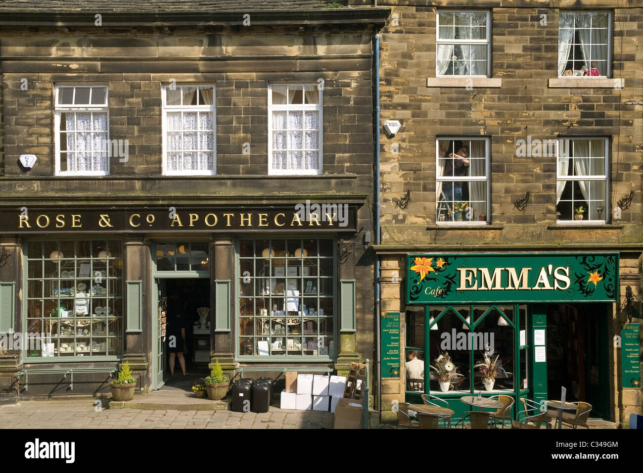 England Yorkshire, Haworth village, home of Bronte sisters Stock Photo ...