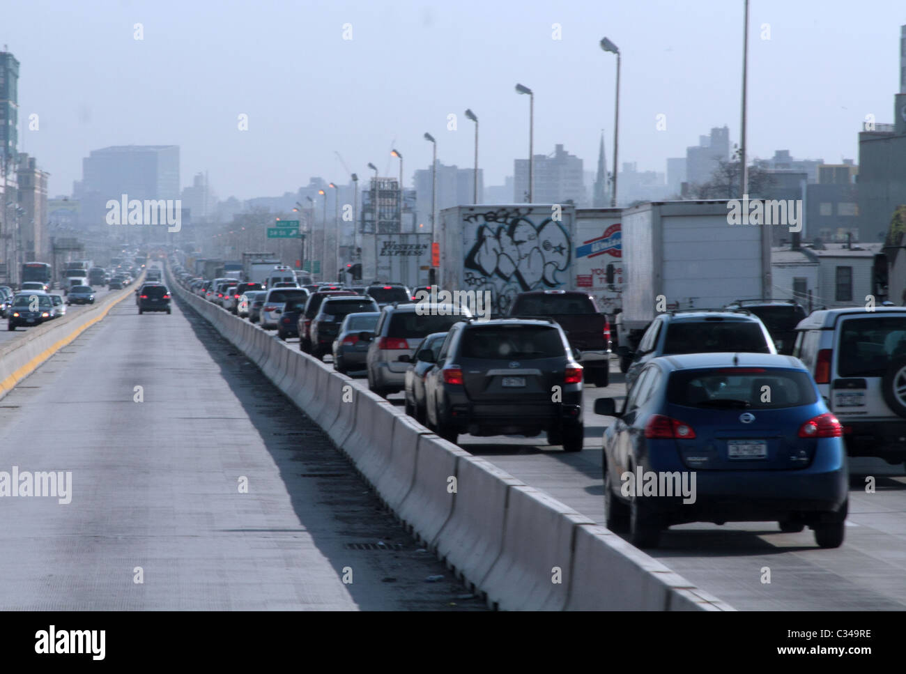 New York City morning commuter traffic Stock Photo - Alamy