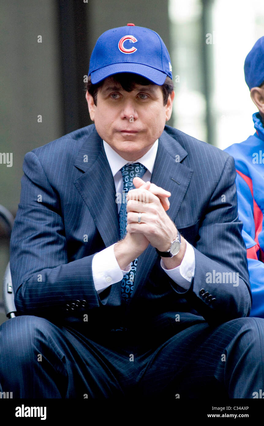 Governor of Illinois Rod Blagojevich at a Chicago Cubs Rally at Daley ...