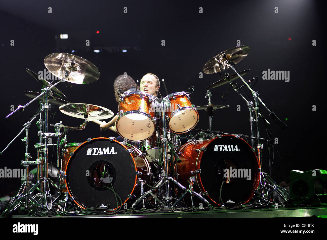 Lars Ulrich Metallica performing live in concert at the Allstate Arena ...