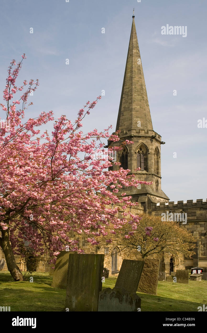 England Derbyshire Bakewell All Saints church Stock Photo - Alamy