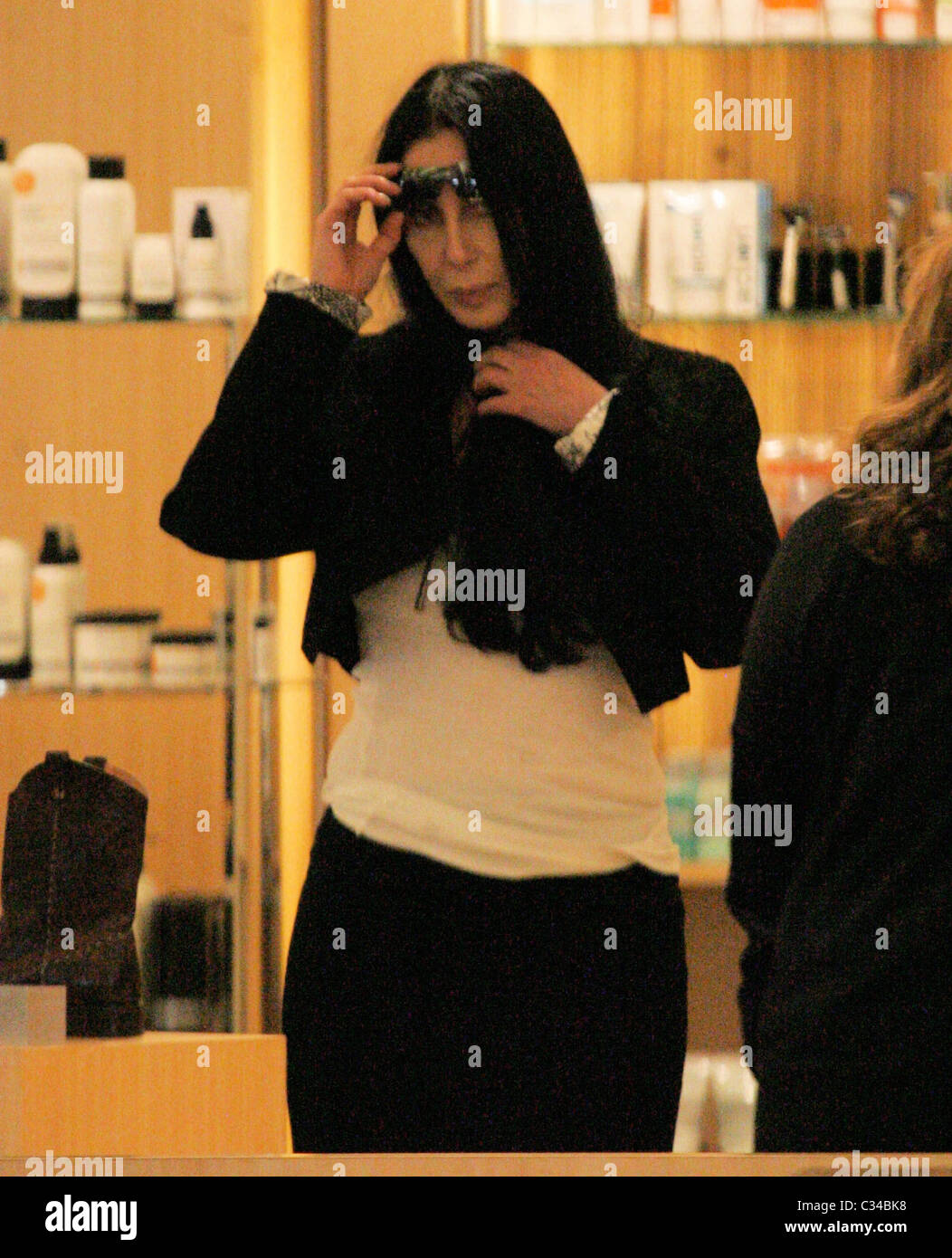 Cher shopping in Hollywood Los Angeles, California - 28.01.09 Stock ...