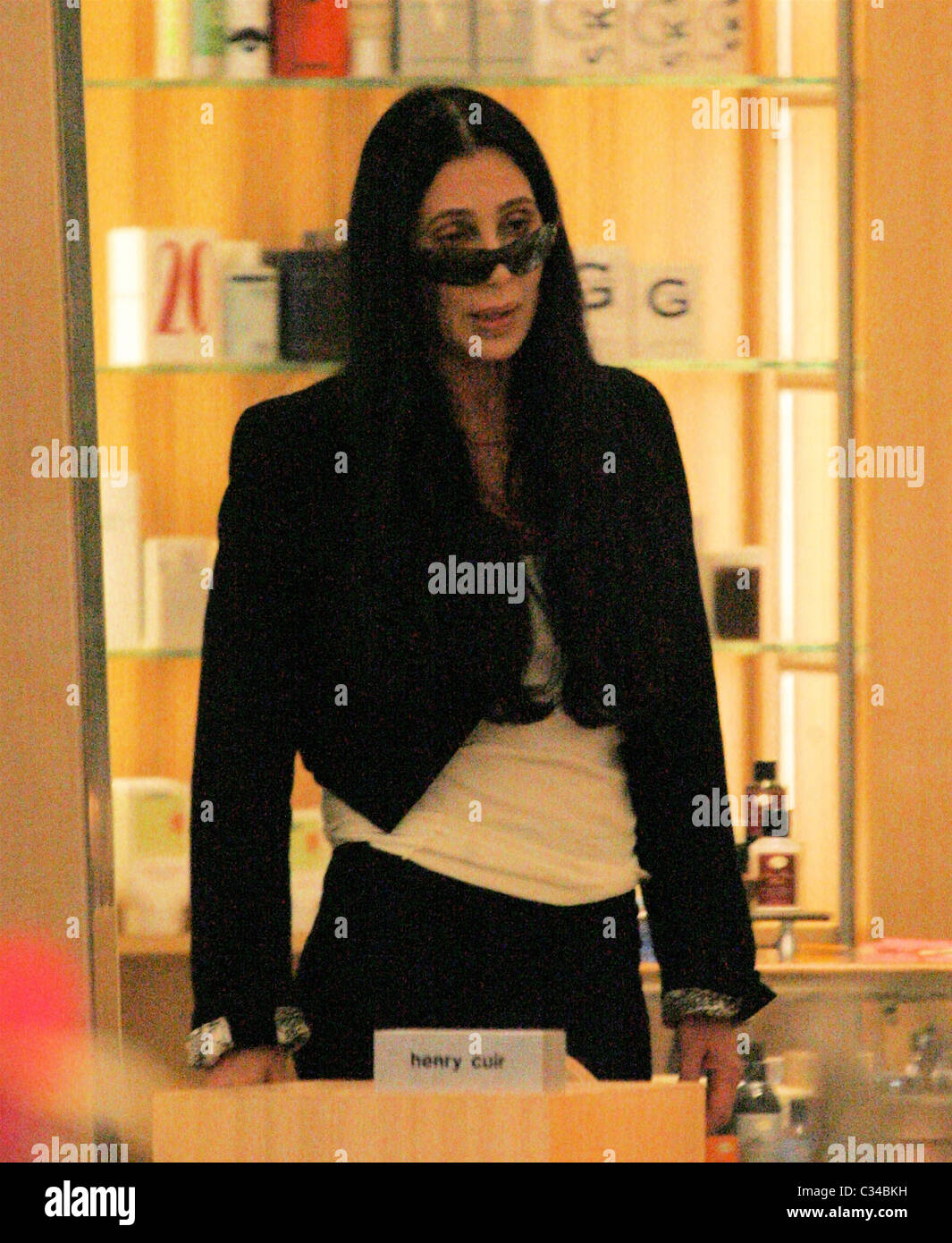 Cher shopping in Hollywood Los Angeles, California - 28.01.09 Stock ...