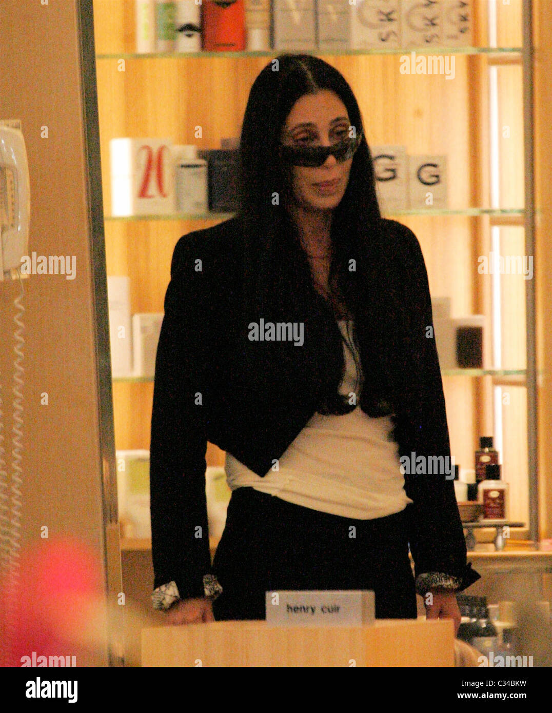 Cher shopping in Hollywood Los Angeles, California - 28.01.09 Stock ...