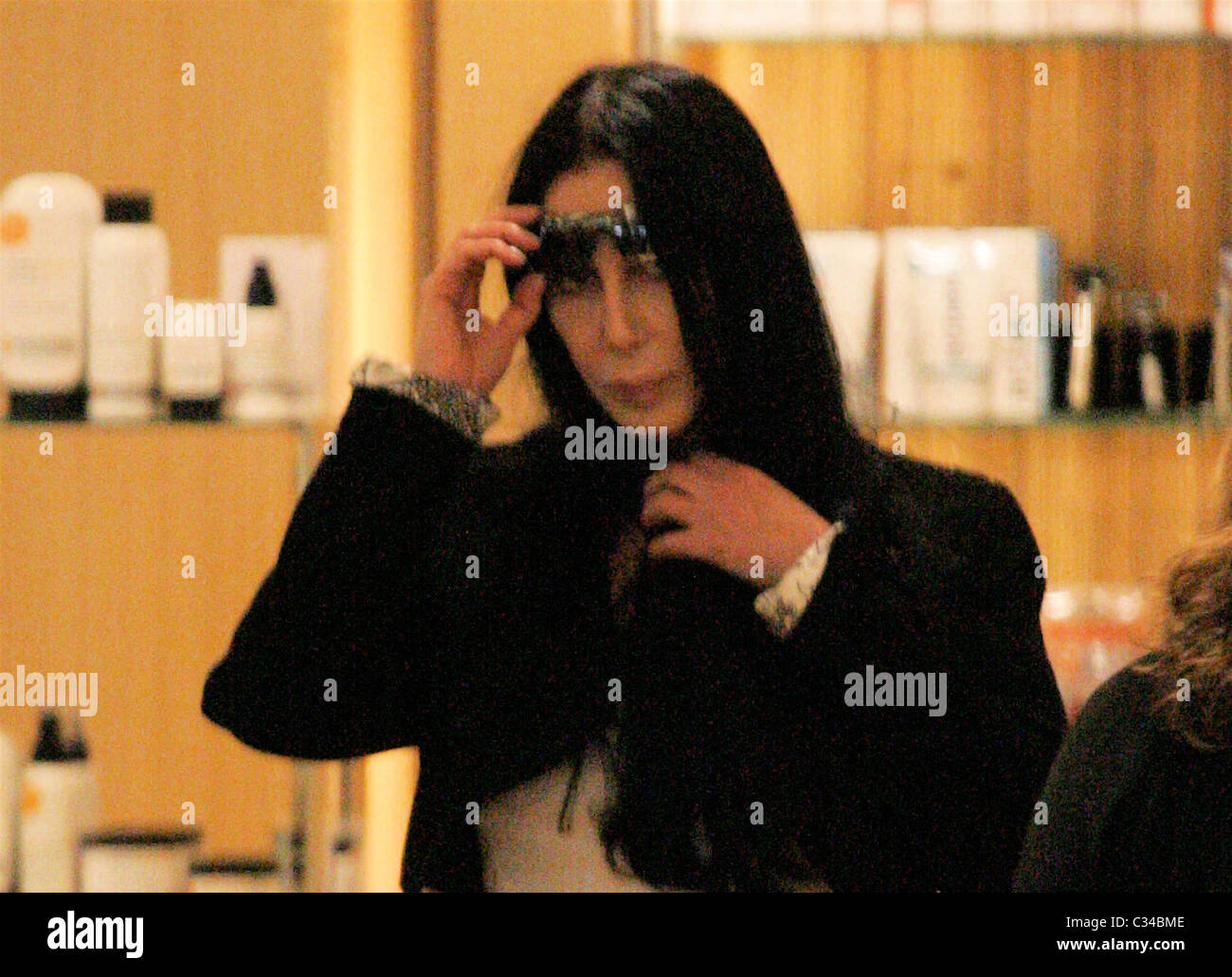 Cher shopping in Hollywood Los Angeles, California - 28.01.09 Stock ...