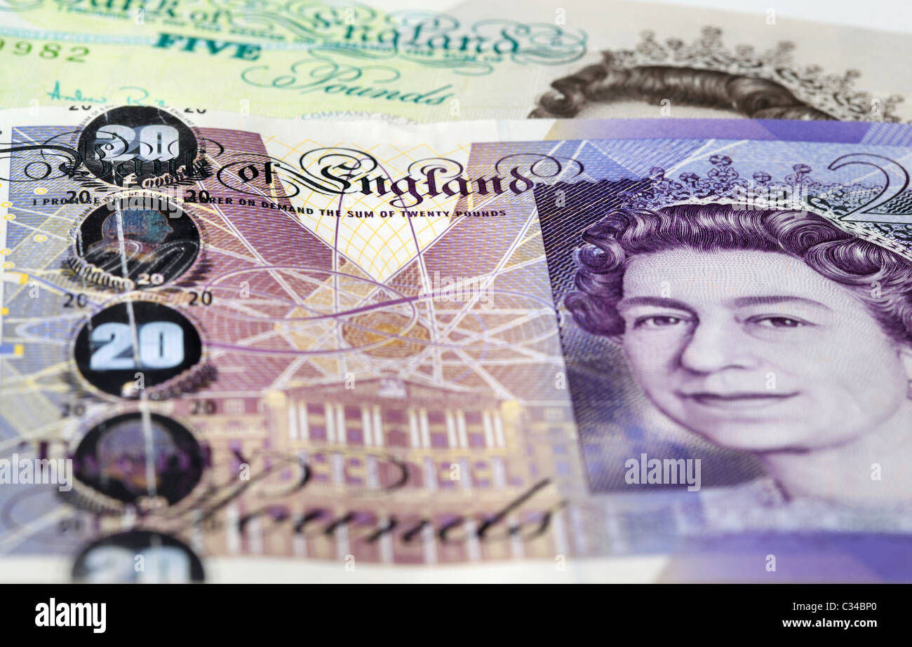 English Twenty pound note Stock Photo - Alamy