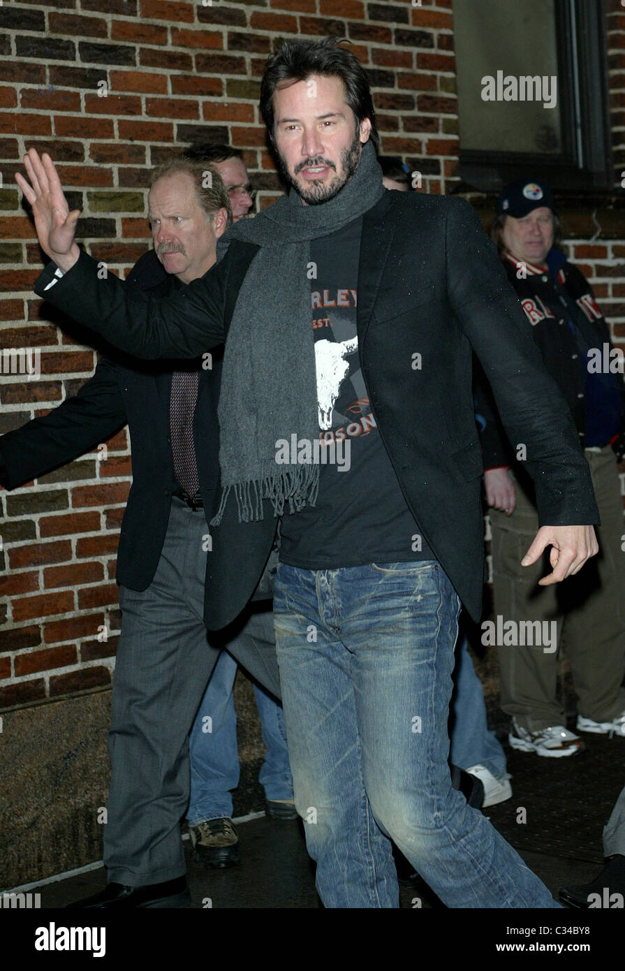 Keanu Reeves outside Ed Sullivan Theatre for the 'Late Show With David ...