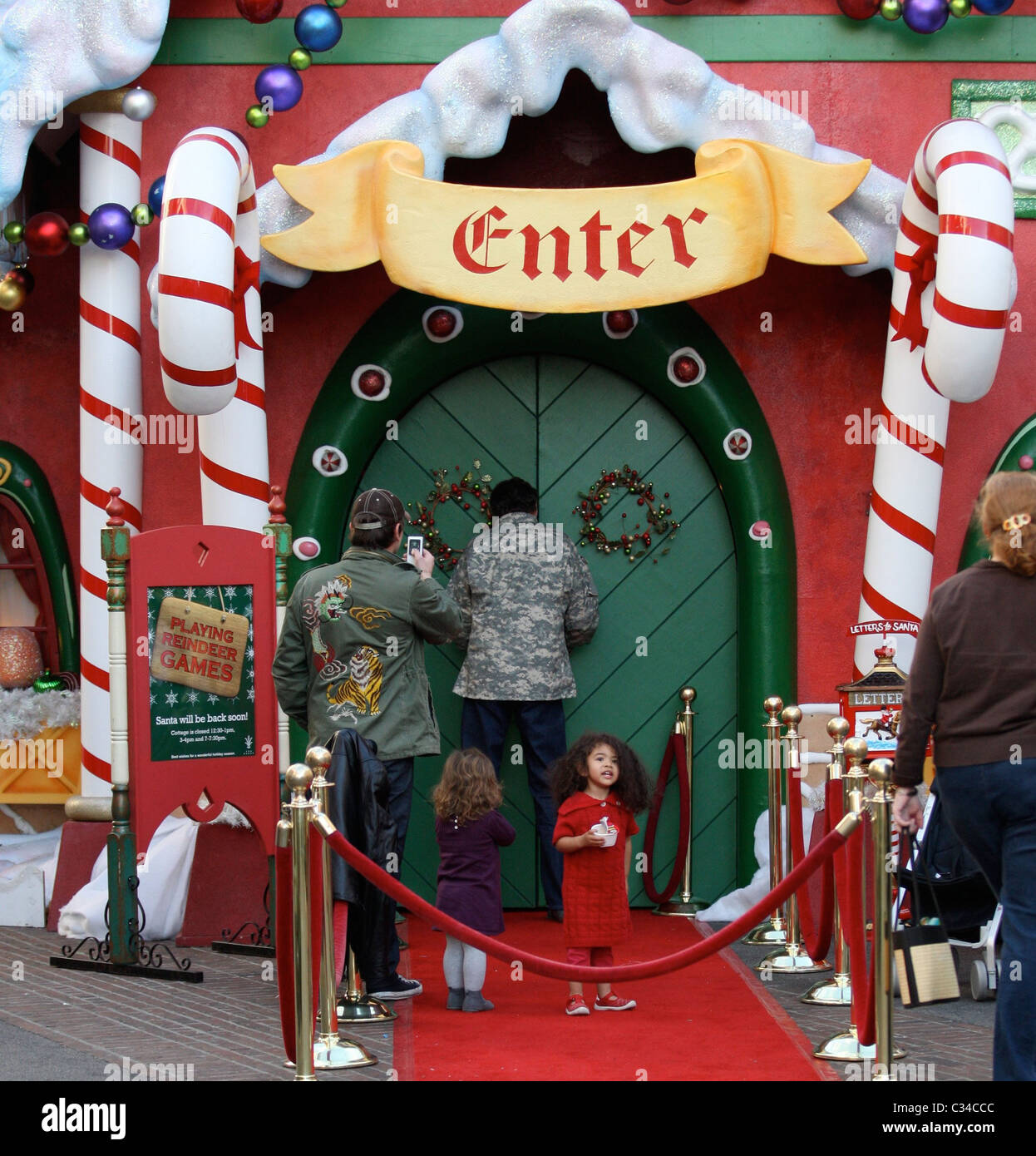 Visiting santas grotto hi-res stock photography and images - Alamy