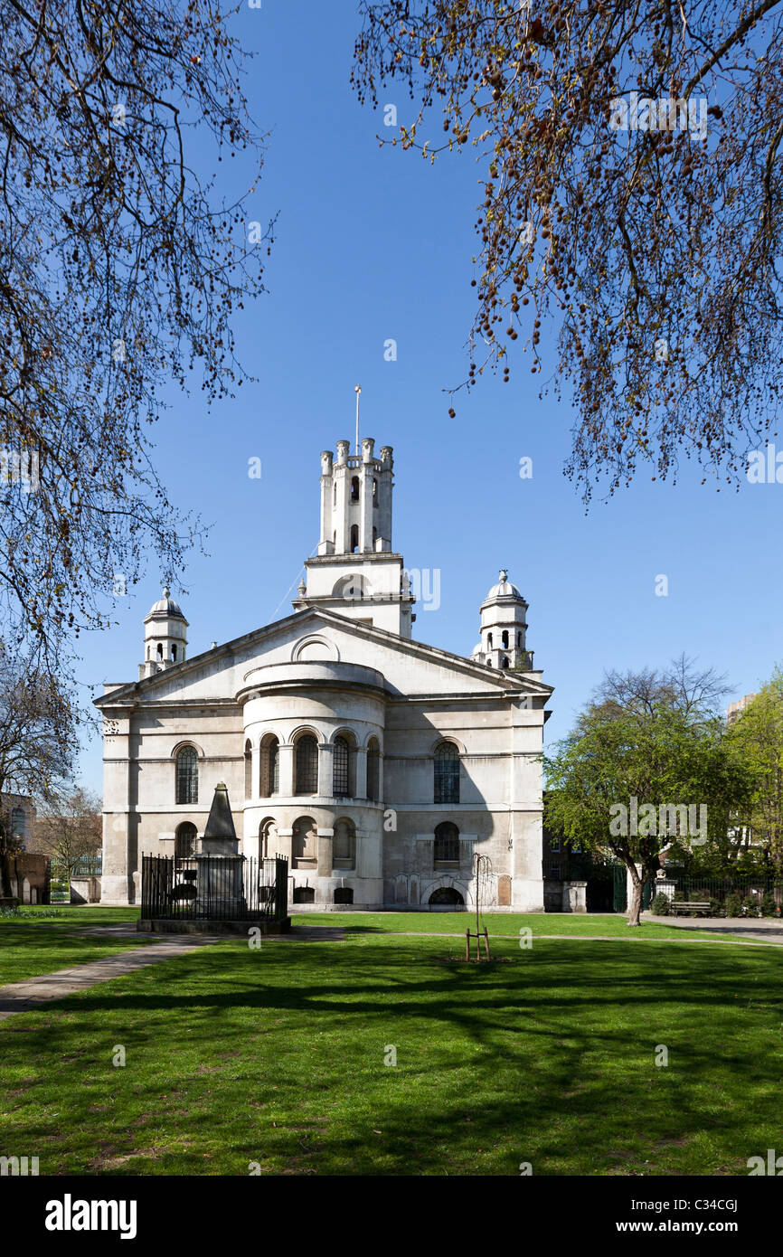 St George in the East Church, London, England, UK Stock Photo - Alamy