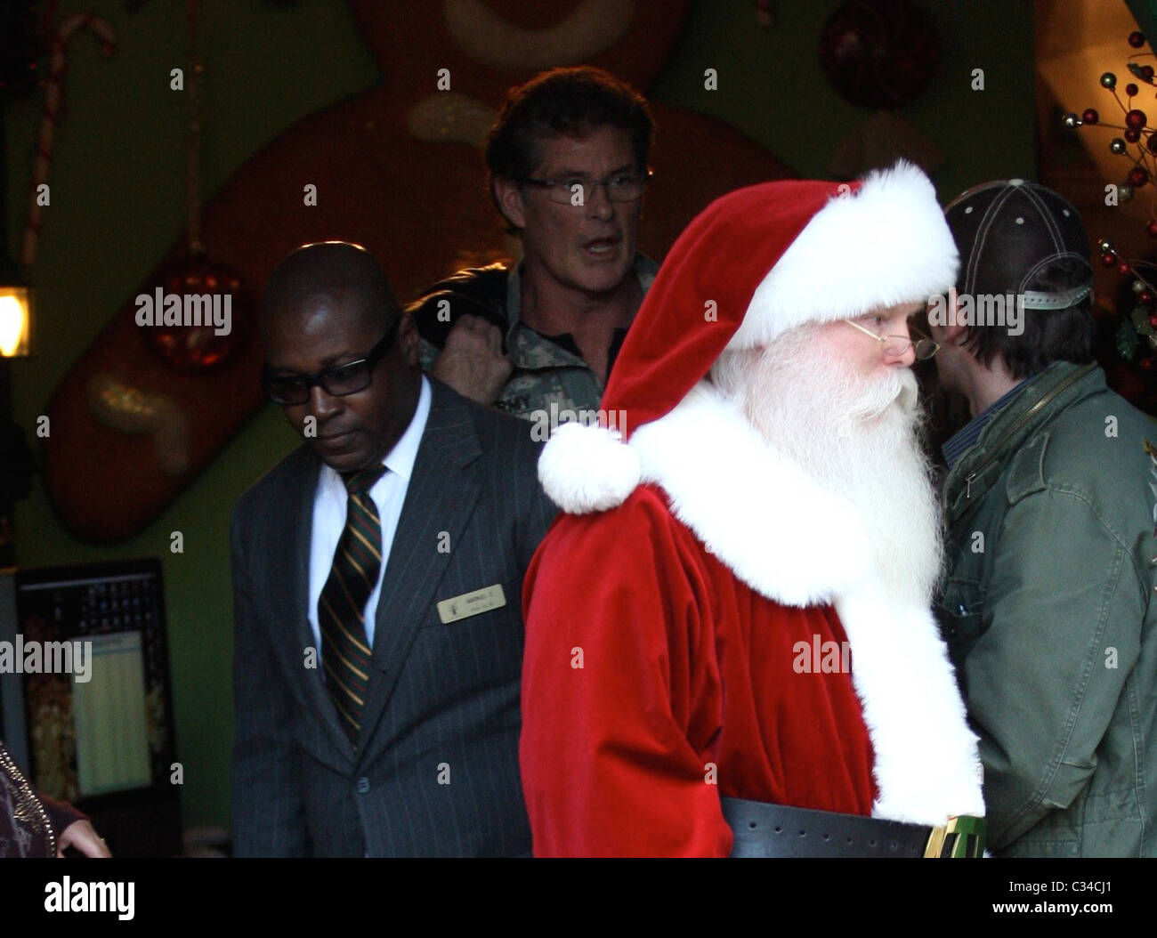 David Hasselhoff visiting Santa's Grotto at The Grove Los Angeles ...