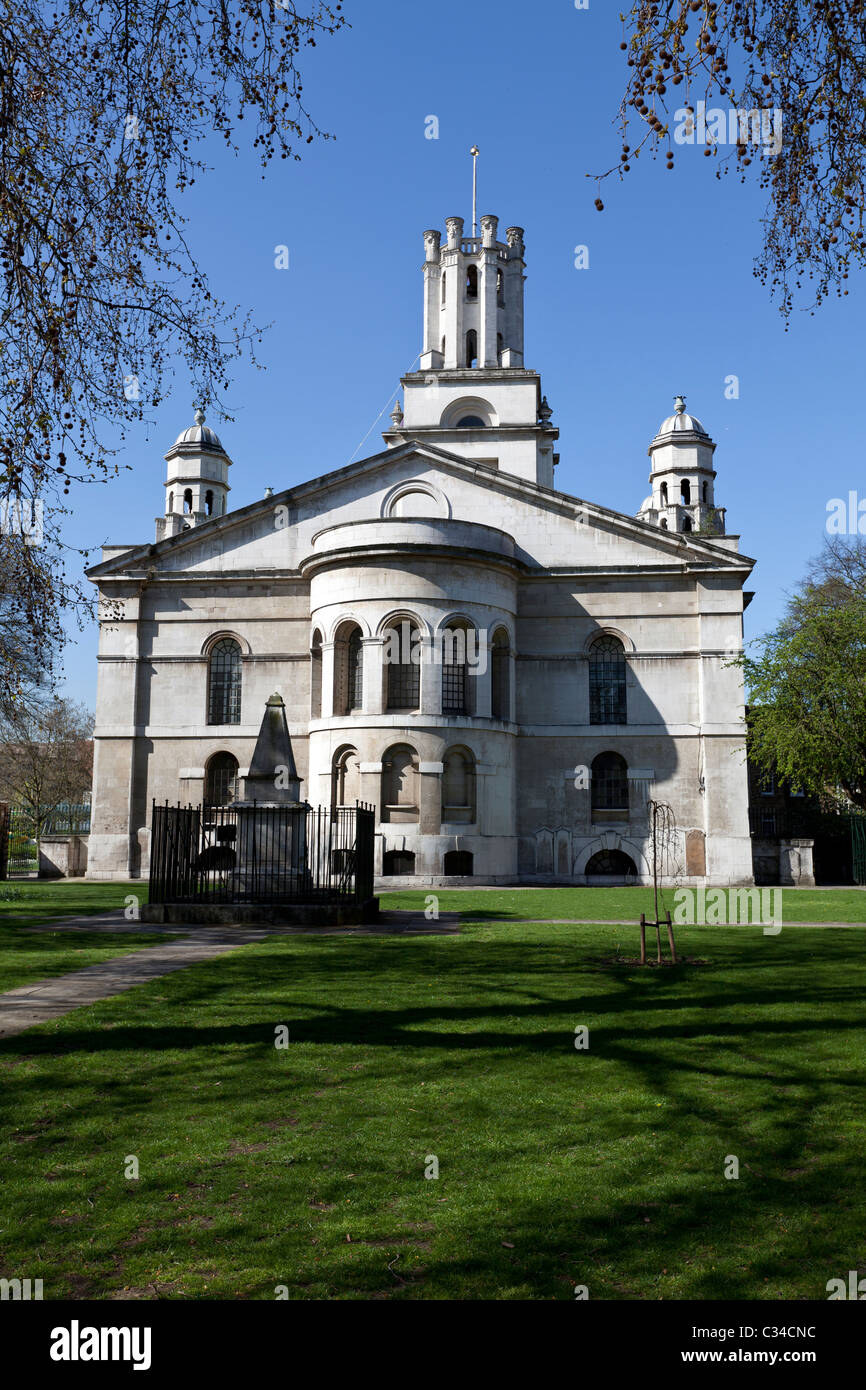 St George in the East Church, London, England, UK Stock Photo - Alamy