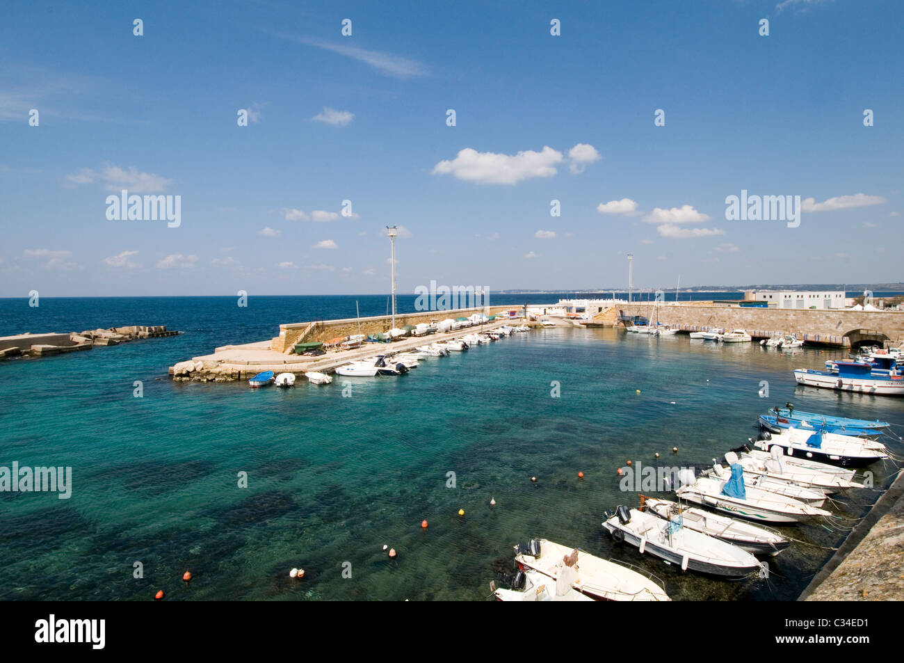 Gallipoli Italy italian on the Ionian Sea old fort town near Lecce ...
