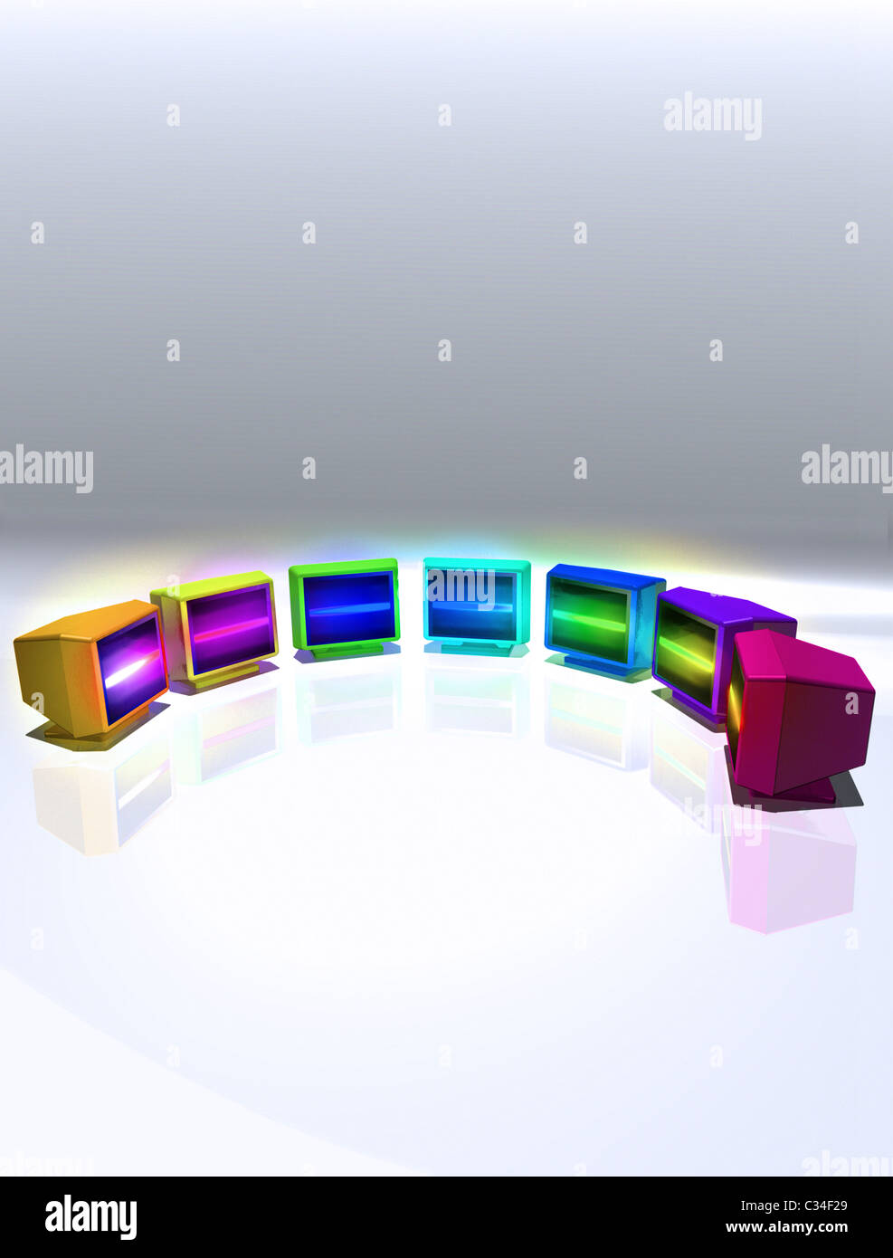 COMPUTERS RAINBOW CONNECTION Stock Photo - Alamy