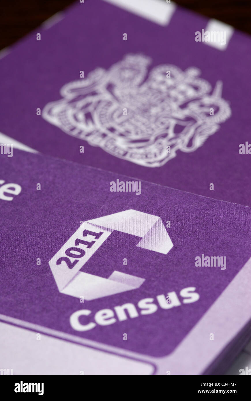 Close up of the 2011 Census stationery showing logo and crest Stock ...