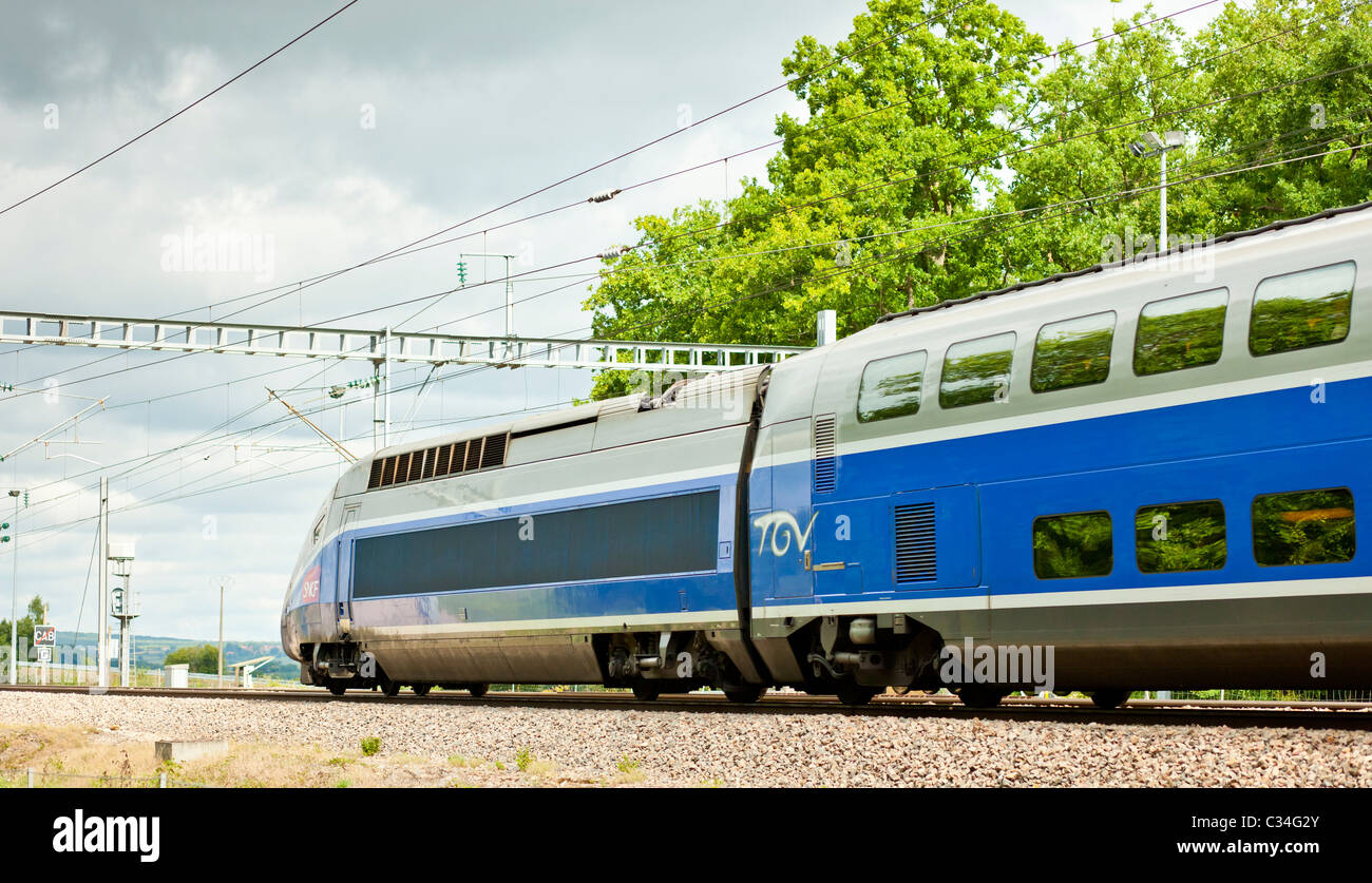 train of TGV, Burgundy, France Stock Photo - Alamy