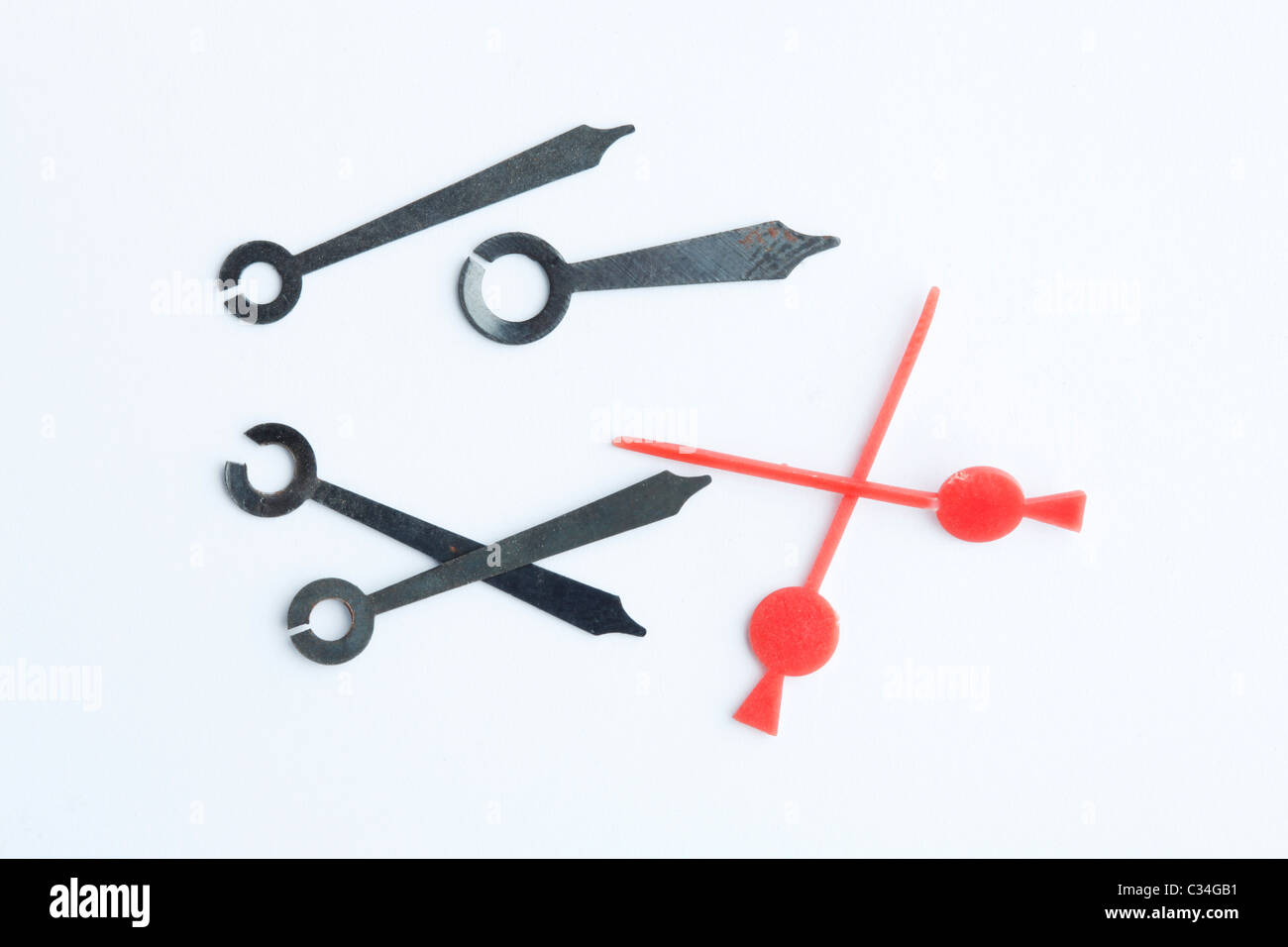 deconstructed old clock mechanism details Stock Photo - Alamy