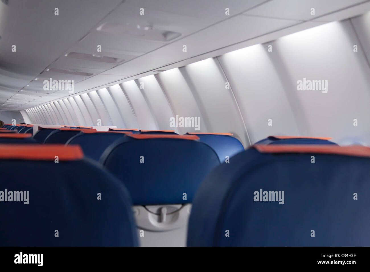 interior of airplane Stock Photo - Alamy