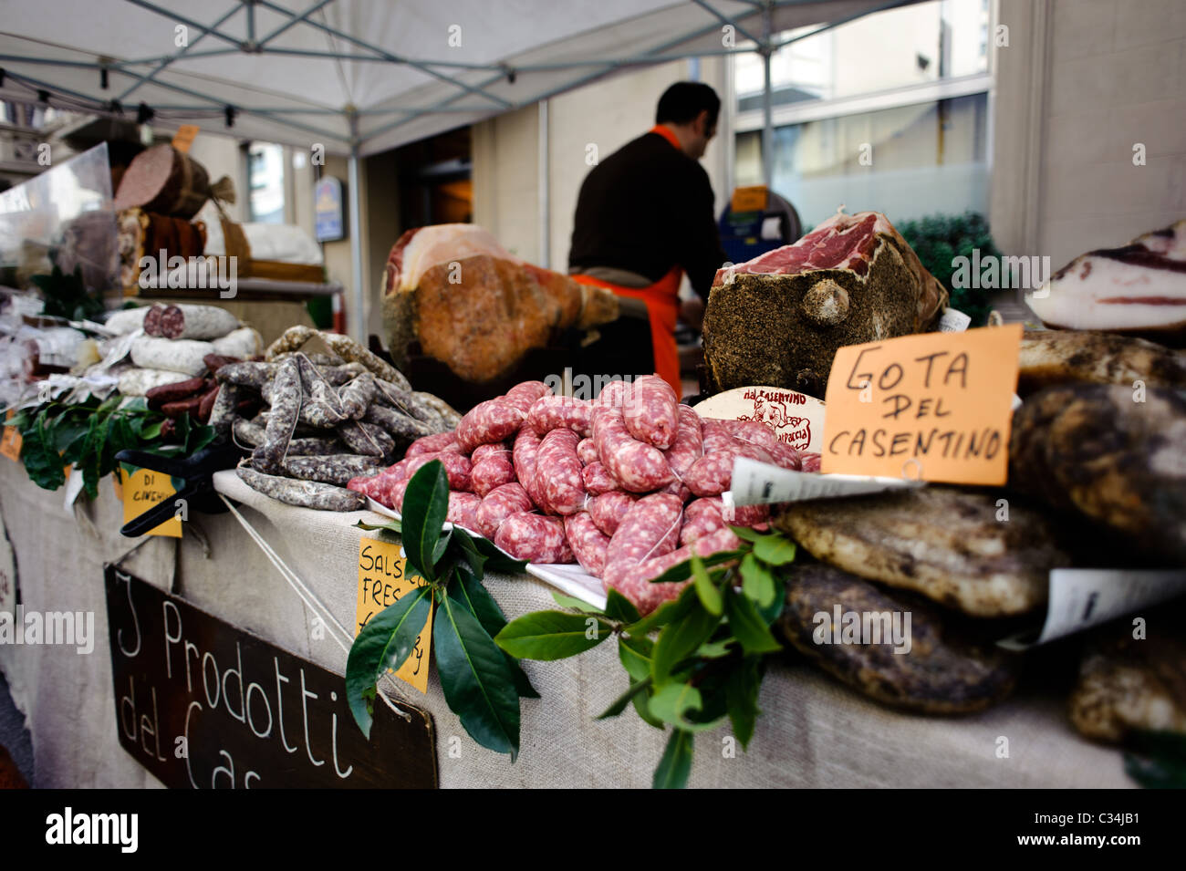 Market counter, Firenze, Toscana, Italy Stock Photo - Alamy