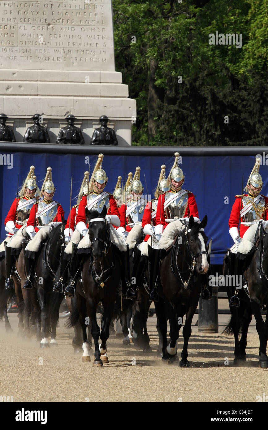 Royal Cavalry rehearsing for Royal Wedding in London UK Stock Photo - Alamy