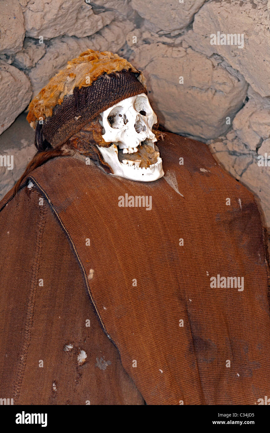 Nazca people mummy close to Nazca, Peru, Chauchilla cemetery, from ...