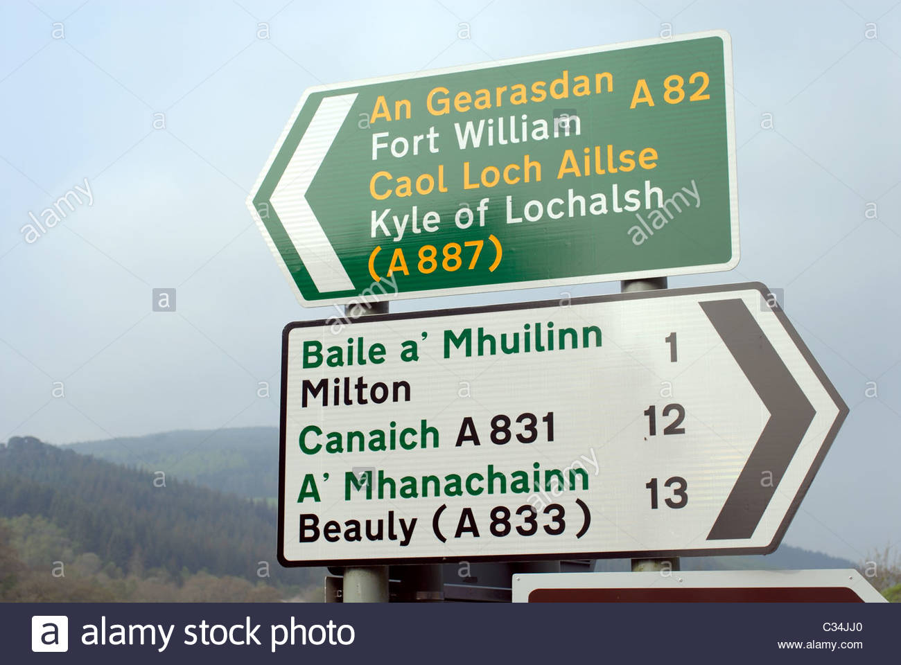 Road Signs Scotland Stock Photos & Road Signs Scotland Stock Images - Alamy