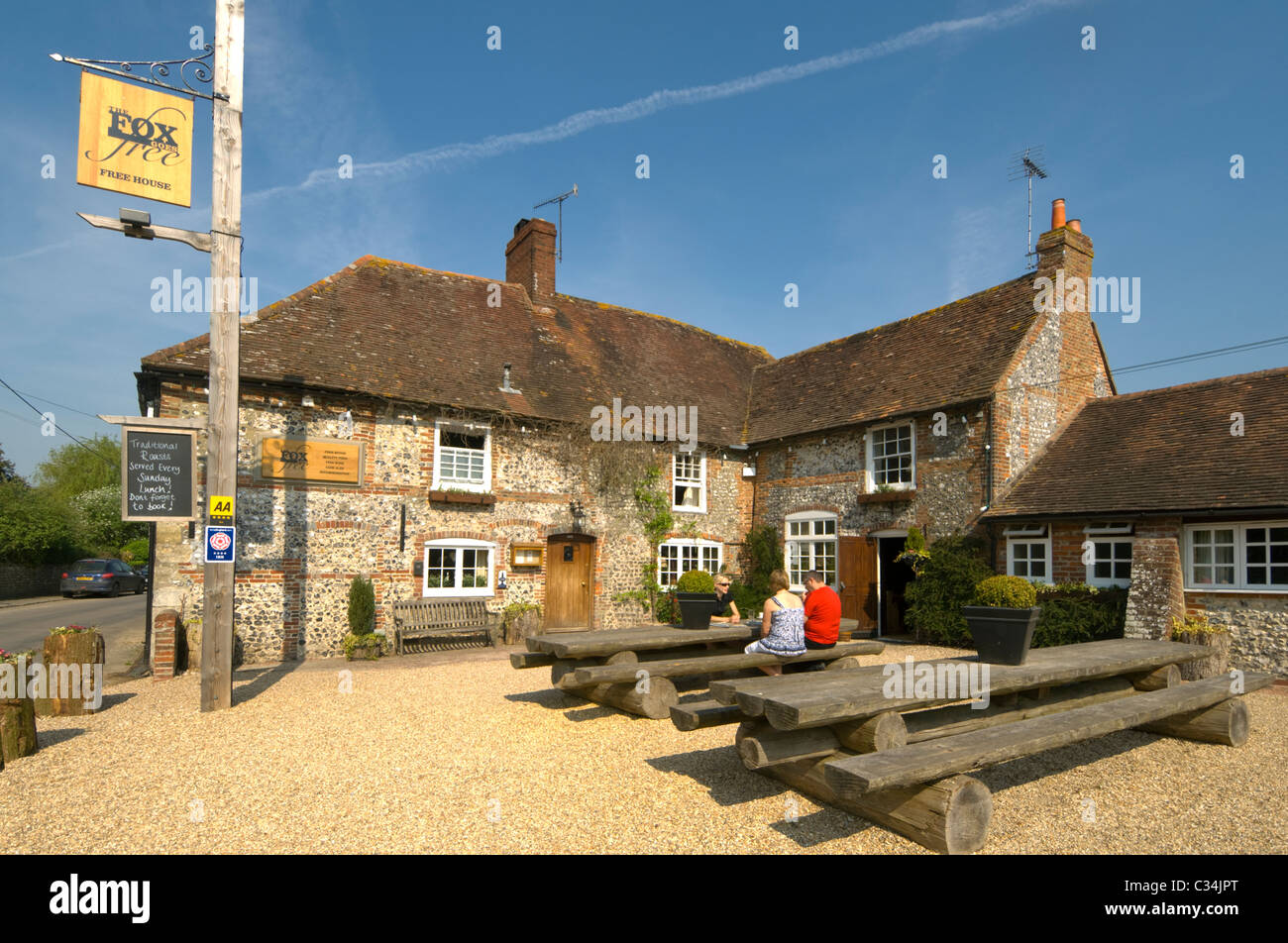 The Fox goes Free Pub Singleton West Sussex UK Stock Photo - Alamy