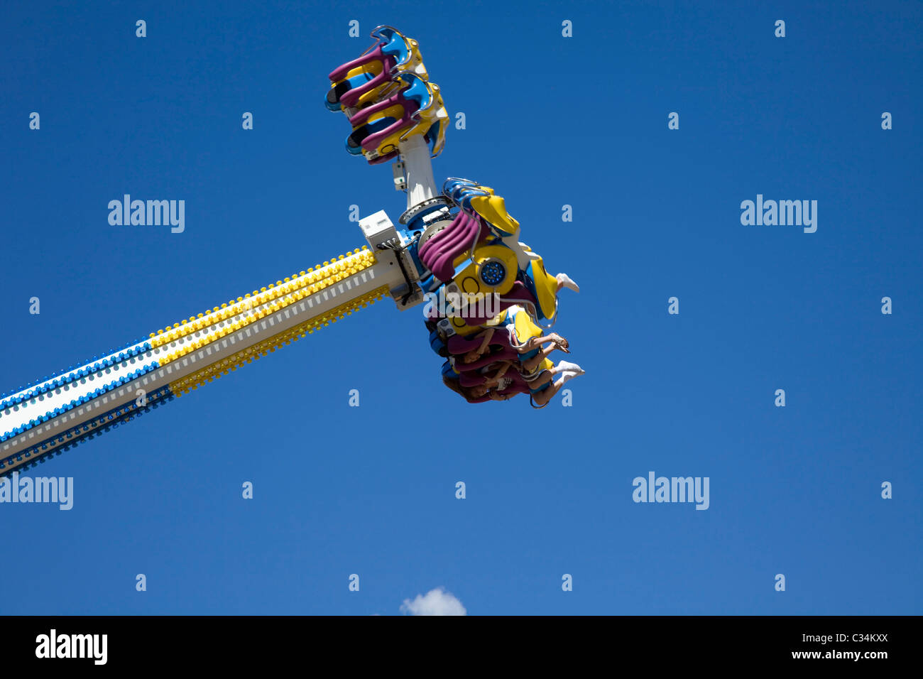 Fun fair rides at the Moomba Festival in Melbourne Stock Photo - Alamy