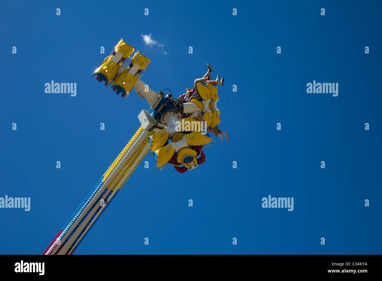 Fun fair rides at the Moomba Festival in Melbourne Stock Photo - Alamy